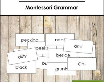 Printable Montessori Grammar Farm - Etsy