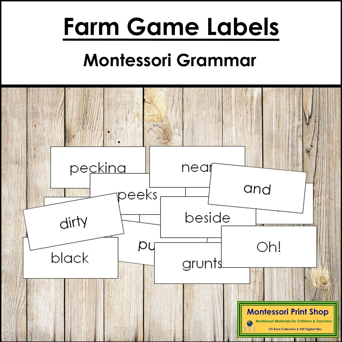 Montessori Farm Game Labels - Grammar & Language (digital Download) - Etsy