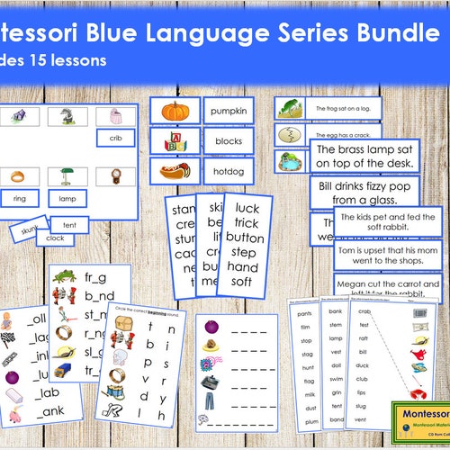 Montessori Blue Phonetic Language Series Bundle PHOTOS - Etsy