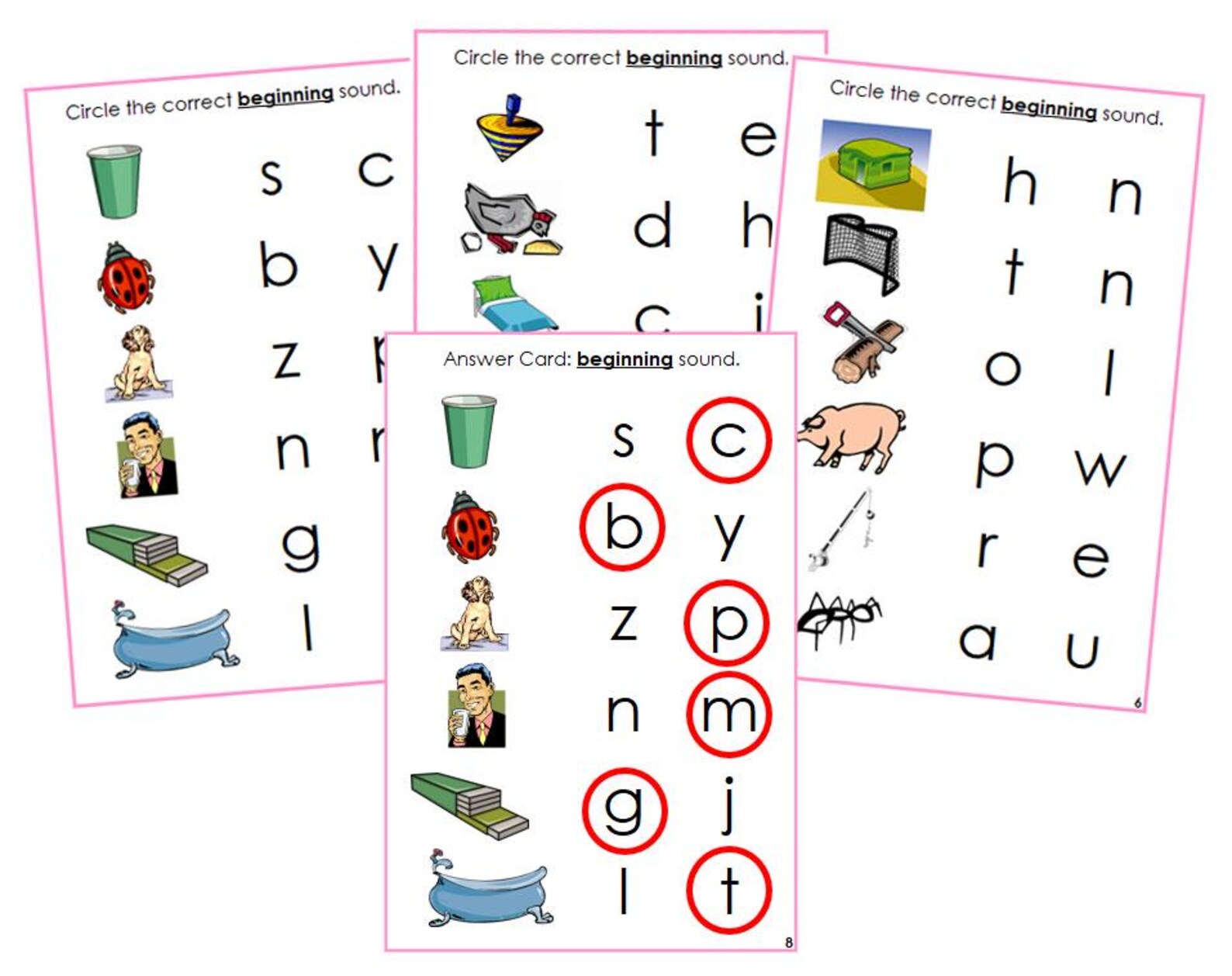 Montessori Pink Phonetic Language Series Bundle [CLIPART] - Primary ...