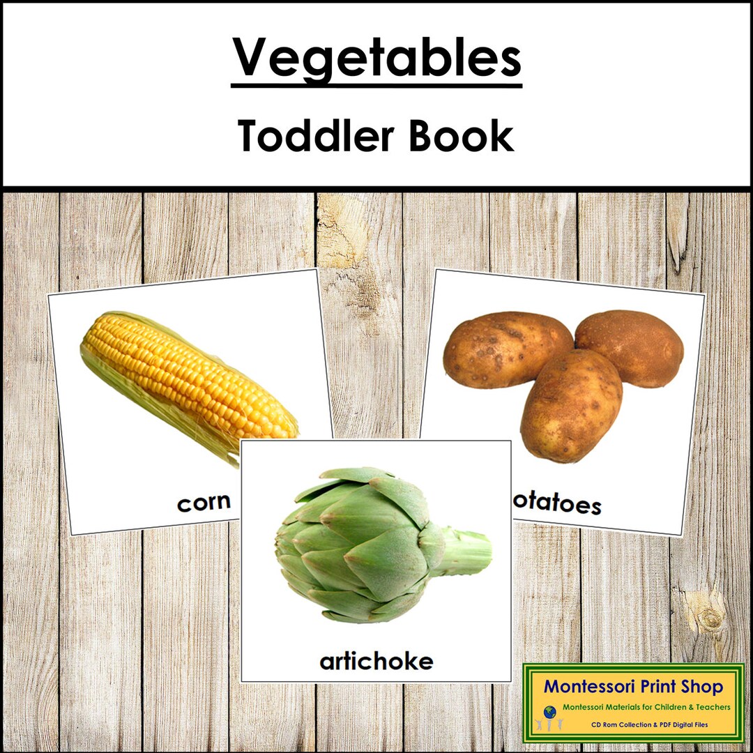 Vegetable Cards - Printable Toddler Montessori Materials - Digital ...