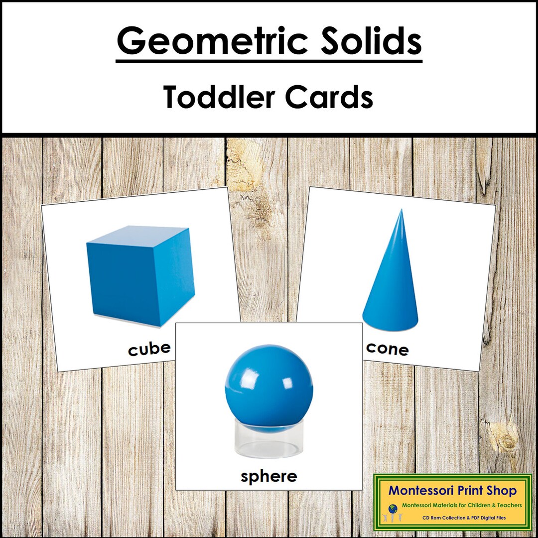 Geometric Solids - Printable Toddler Montessori Materials - Digital ...