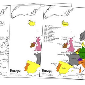 Montessori Maps of Europe [color & Blackline Masters] - Geography ...