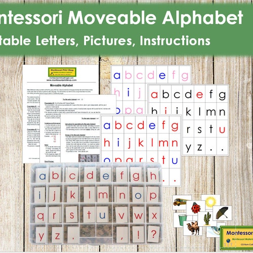 Montessori Moveable Alphabet With Instructions cursive - Etsy