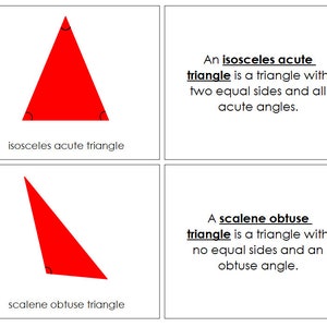 Types of Triangles Nomenclature Book - Geometry - Printable Montessori ...