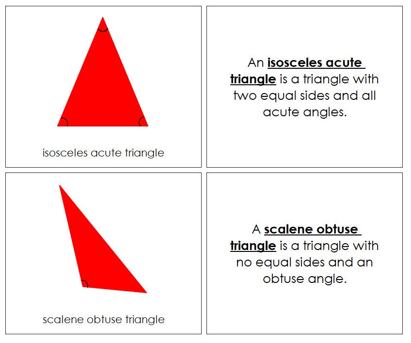 Types of Triangles Nomenclature Book - Montessori Geometry (digital ...
