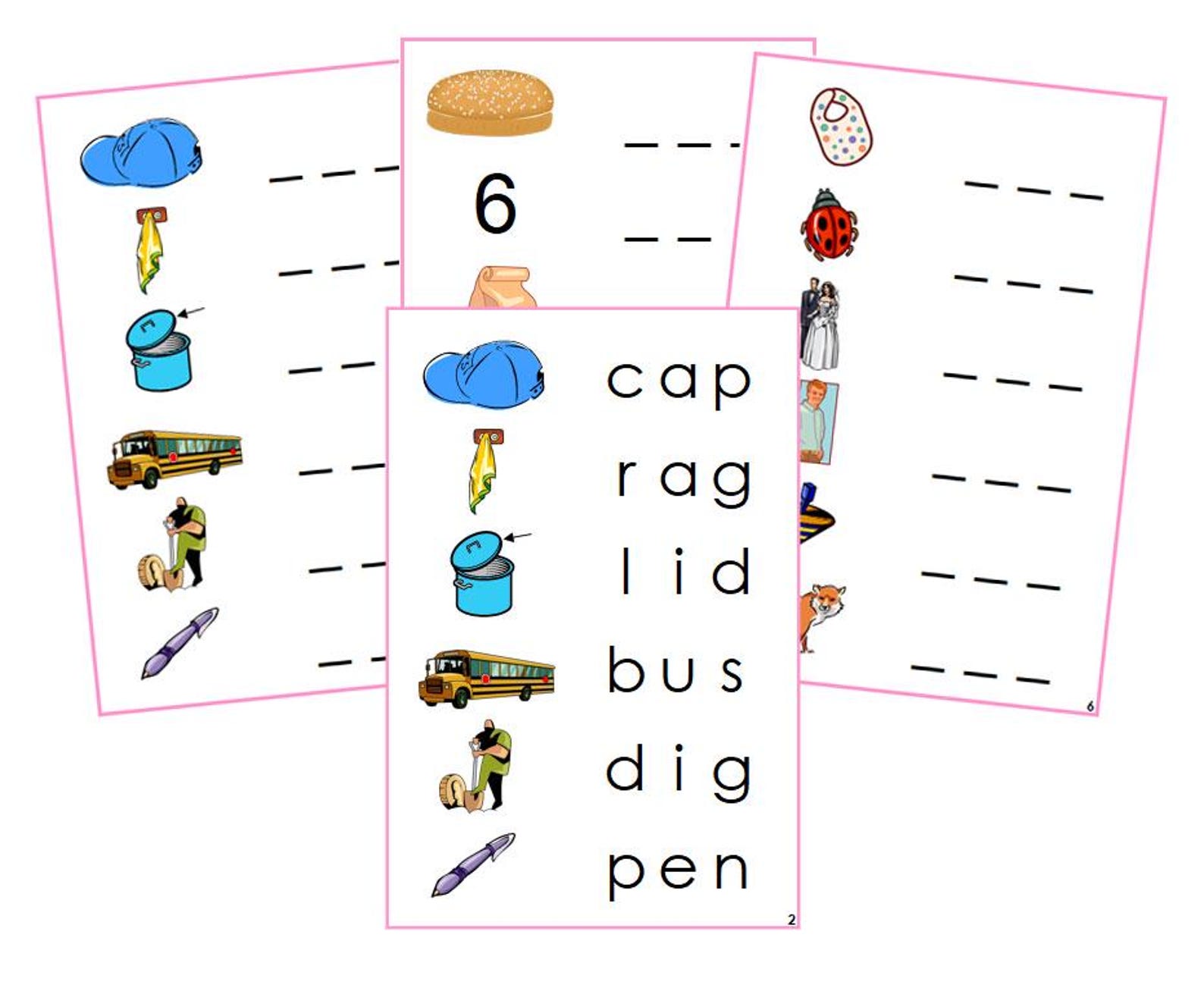 Montessori Pink Phonetic Language Series Bundle [CLIPART] - Primary ...