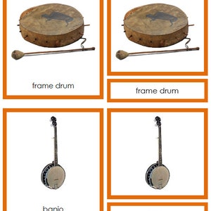 Musical Instruments of North America (color-coded) - Continent Cards ...