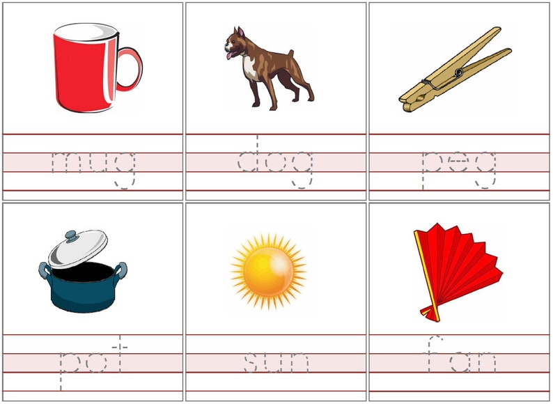 Phonetic Words Write & Wipe Set 1 Phonics Language | Etsy