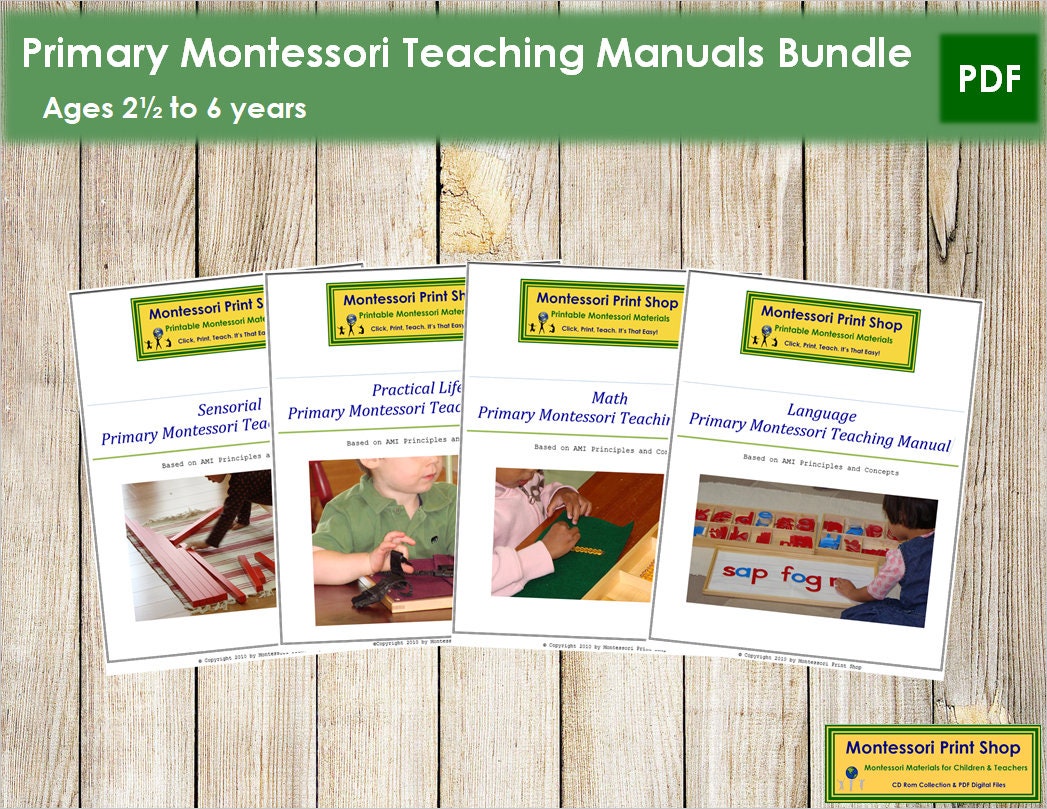 Primary Montessori Teaching Manuals Bundle Practical Life - Etsy