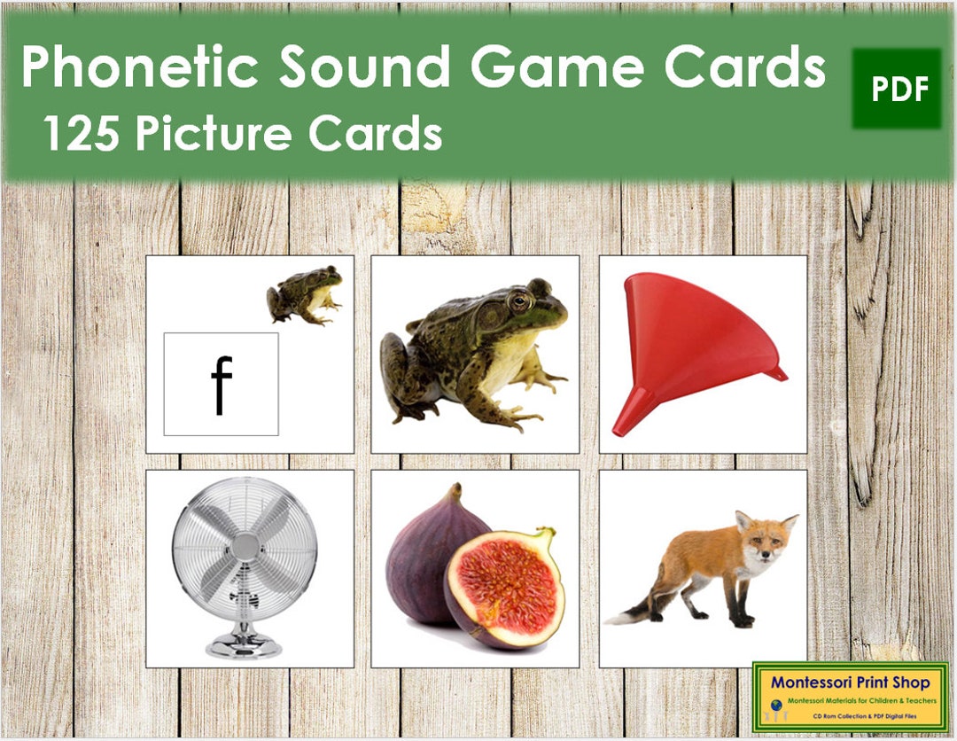 Phonetic Sound Game Cards Montessori Language Printable - Etsy