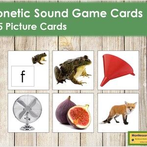 Phonetic Sound Game Cards Montessori Language Printable - Etsy
