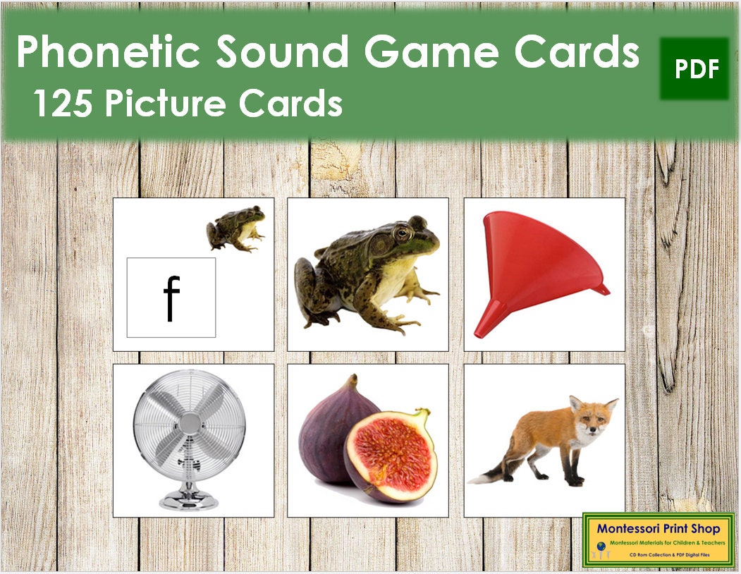 Phonetic Sound Game Cards Montessori Language Printable - Etsy