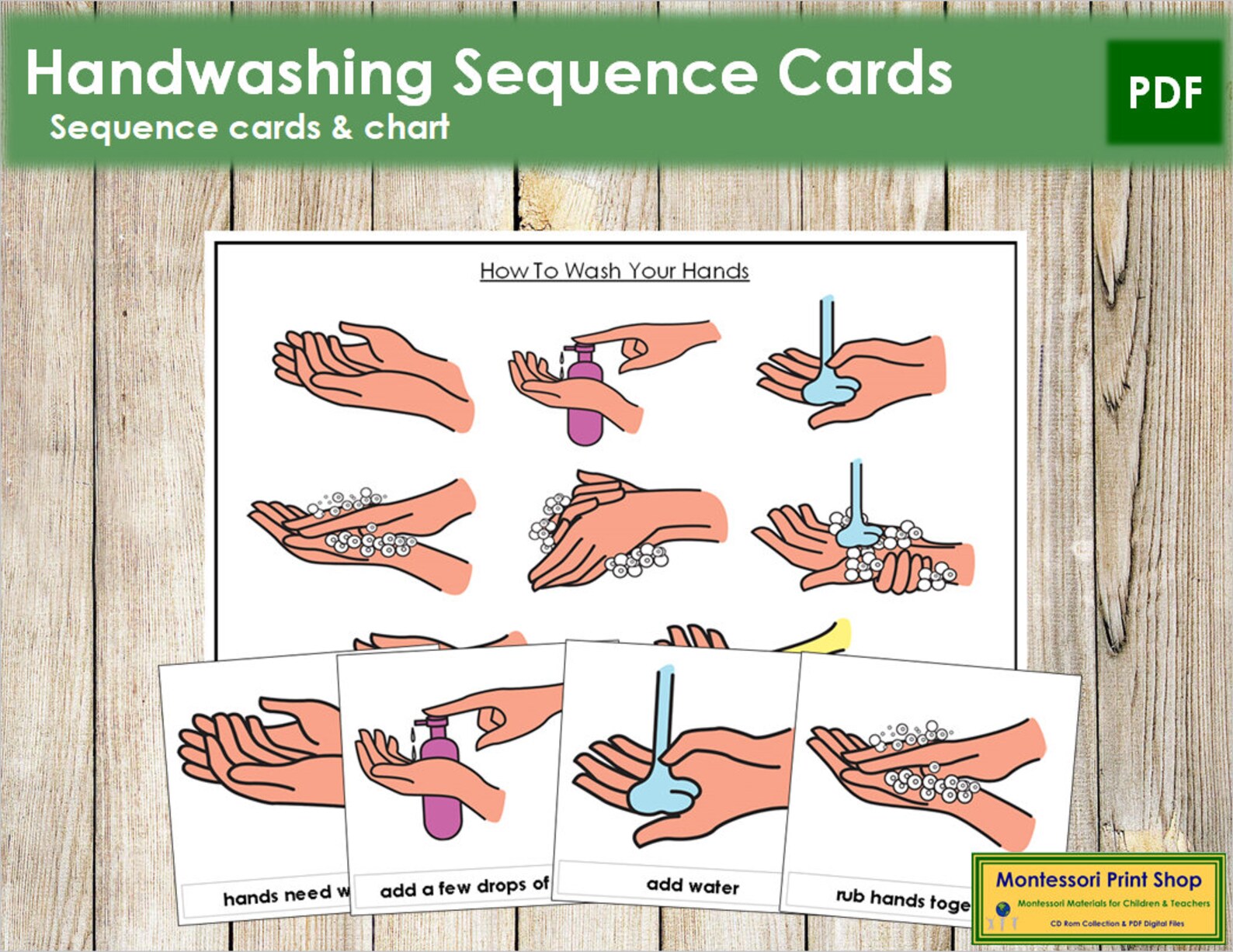 Handwashing Sequence Cards Preschool Printable Montessori | Etsy