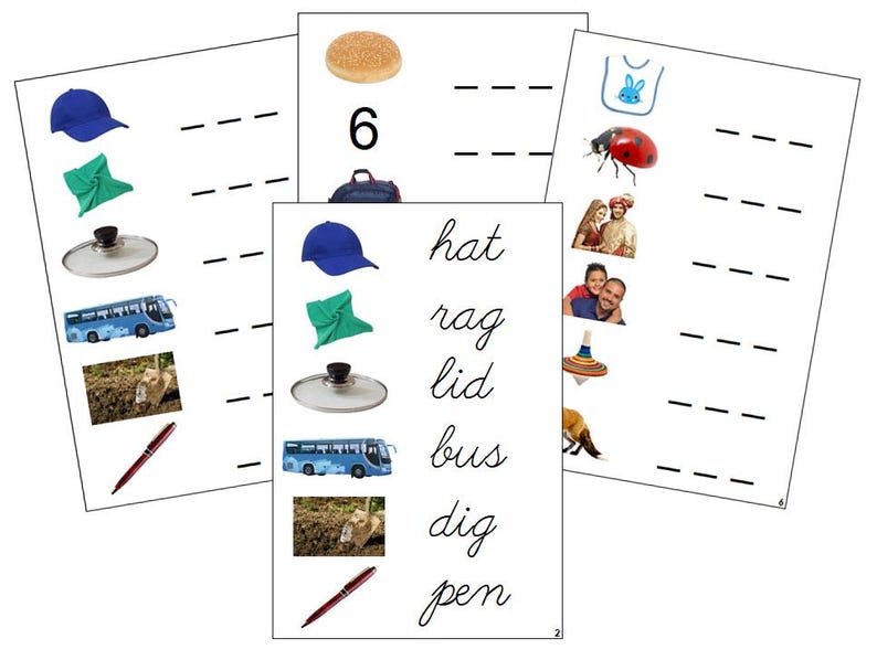 Montessori Cursive Step 1 Phonetic Language Series Bundle [CLIPART ...