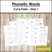 Phonetic Words Cut & Paste [step 1] - Montessori Language/phonics ...