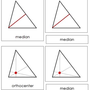 The Study of a Triangle Nomenclature 3-part Cards - Montessori Geometry ...