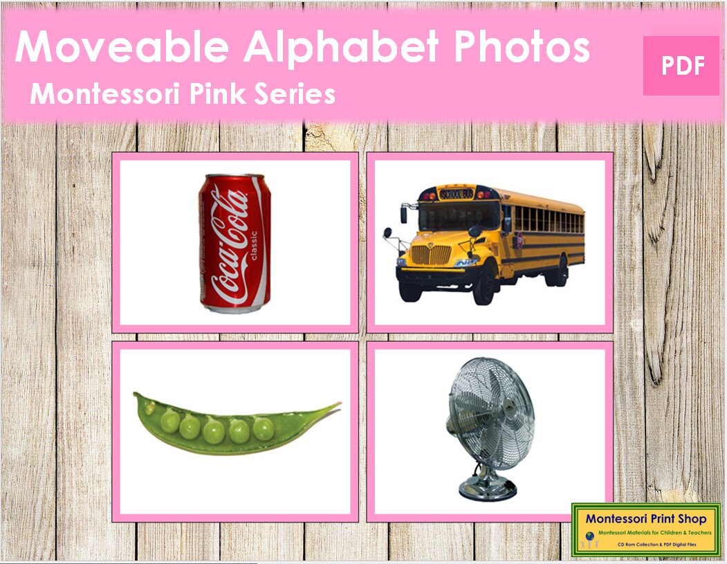 Pink Series Montessori Moveable Alphabet Photos Primary - Etsy