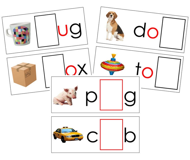 Montessori Moveable Alphabet Sound Cards Bundle Black/red - Etsy