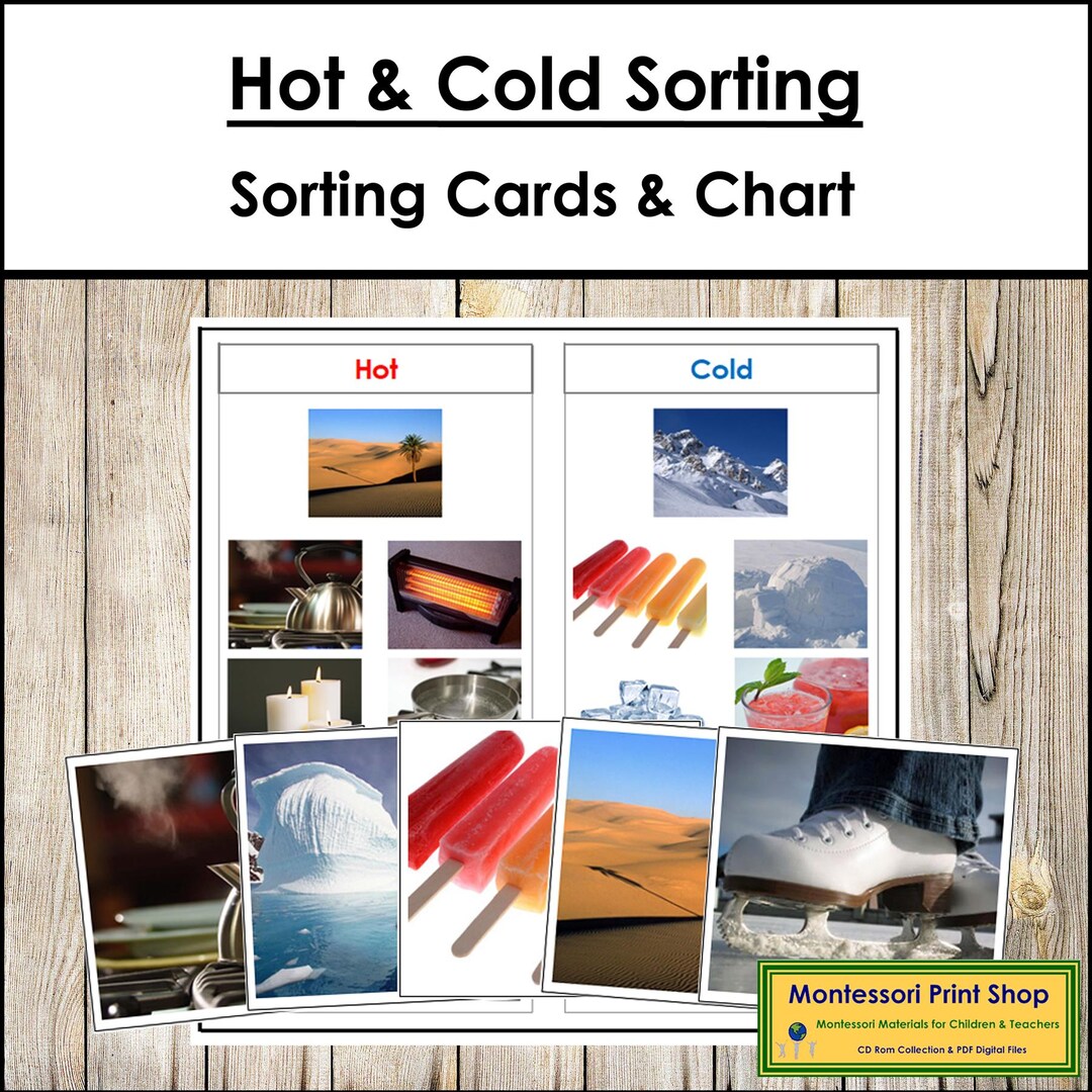 Hot and Cold Sorting Cards & Control Chart - Printable Preschool ...