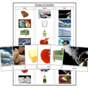 States of Matter Sorting Cards & Control Chart - Science - Printable ...