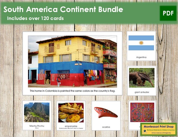 South America Continent Bundle Geography Printable | Etsy