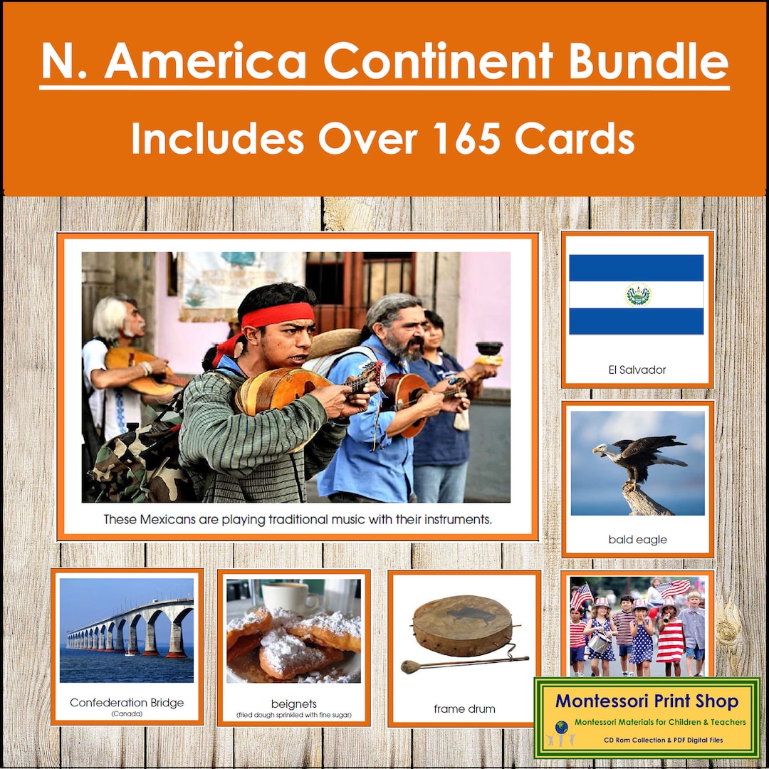 North America Continent Bundle [color-coded] - Montessori Continent ...