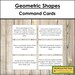 Geometric Shapes Command Cards (task Cards) - Primary Geometry ...