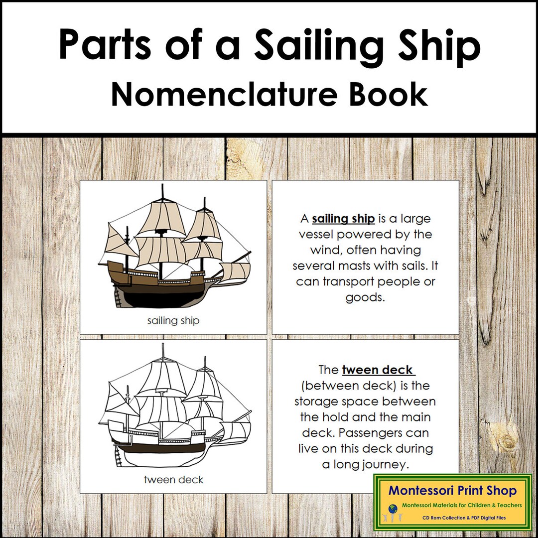 Parts of a Sailing Ship Nomenclature Book Printable - Etsy España