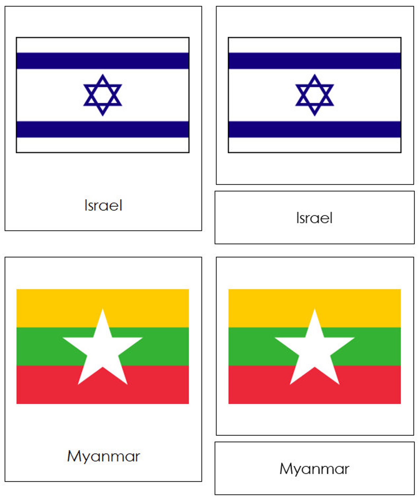 Flags of the World Bundle Geography Printable Montessori | Etsy