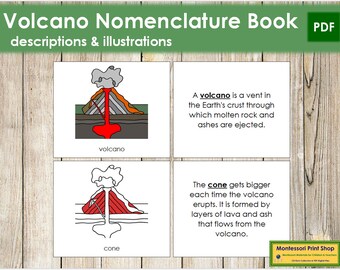 Montessori Volcano - Etsy