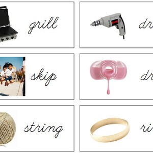 Rhyming Words & Pictures Level 2 (CURSIVE) - Montessori Language ...