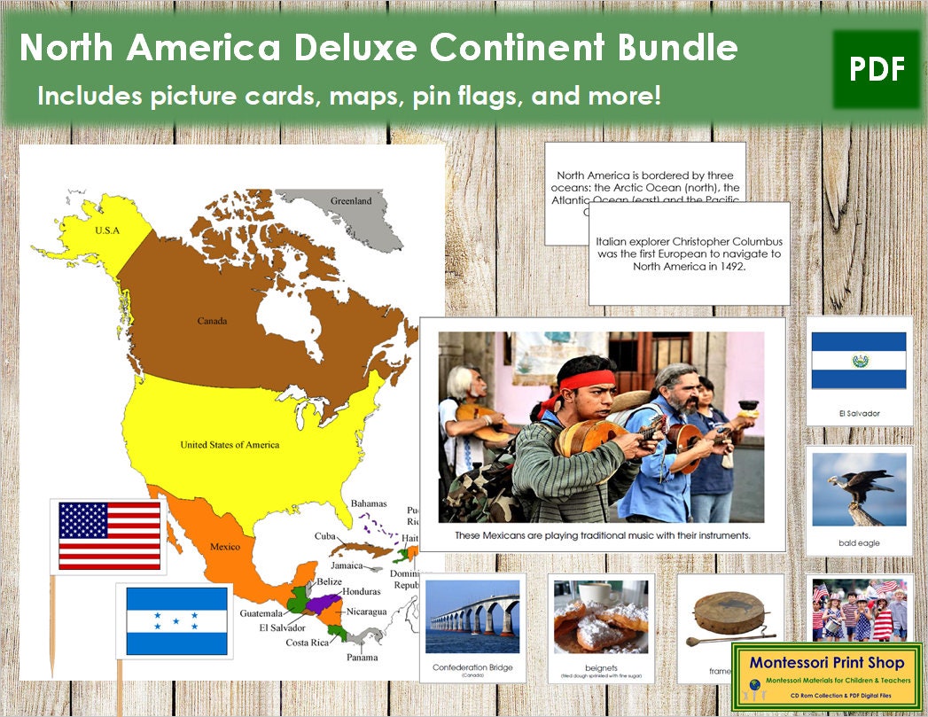 North America Deluxe Continent Bundle Geography Printable | Etsy