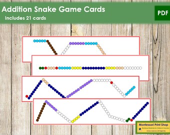 Subtraction Snake Game Task Cards color-coded Primary Math | Etsy