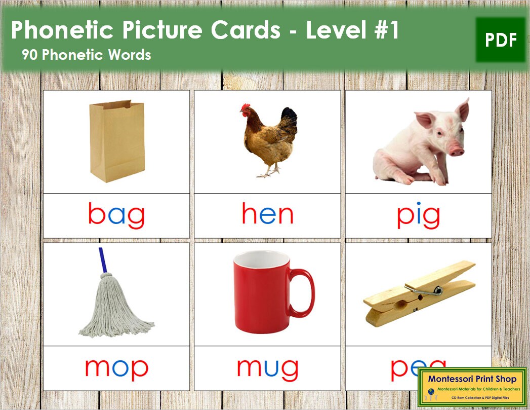 Toys & Games Toys red vowels - Montessori Language Digital Download ...