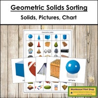 Montessori Geometric Solids 3-part Cards - Geometry Nomenclature ...