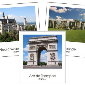 Landmarks of Europe - Montessori Continent Cards - Geography ...