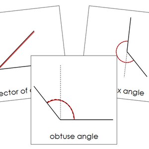 The Study of Angles Nomenclature 3-part Cards - Geometry - Printable ...