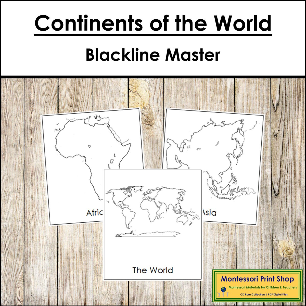 Continents of the World 3-part Cards Montessori Geography - Etsy Canada