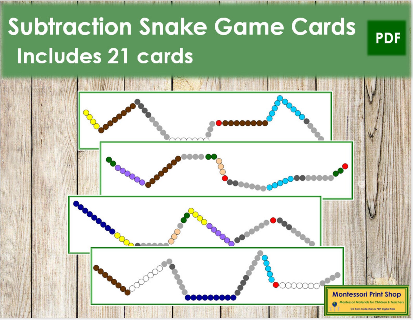 Subtraction Snake Game Task Cards color-coded Primary Math - Etsy