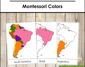 South America Puzzle Map Kids Geography Lesson Childrens - Etsy