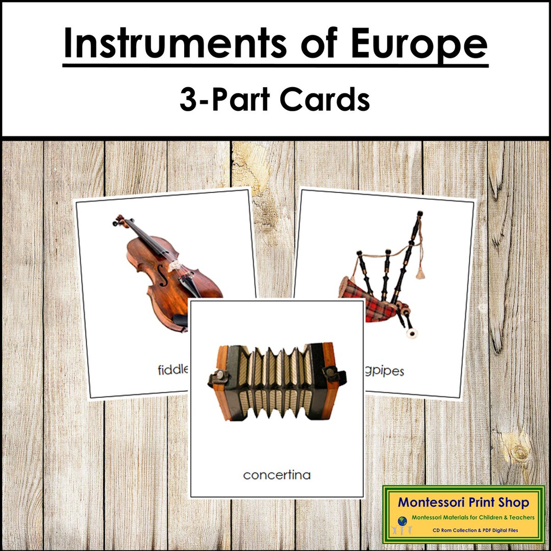 Musical Instruments of Europe - Continent Cards - Geography - Printable ...