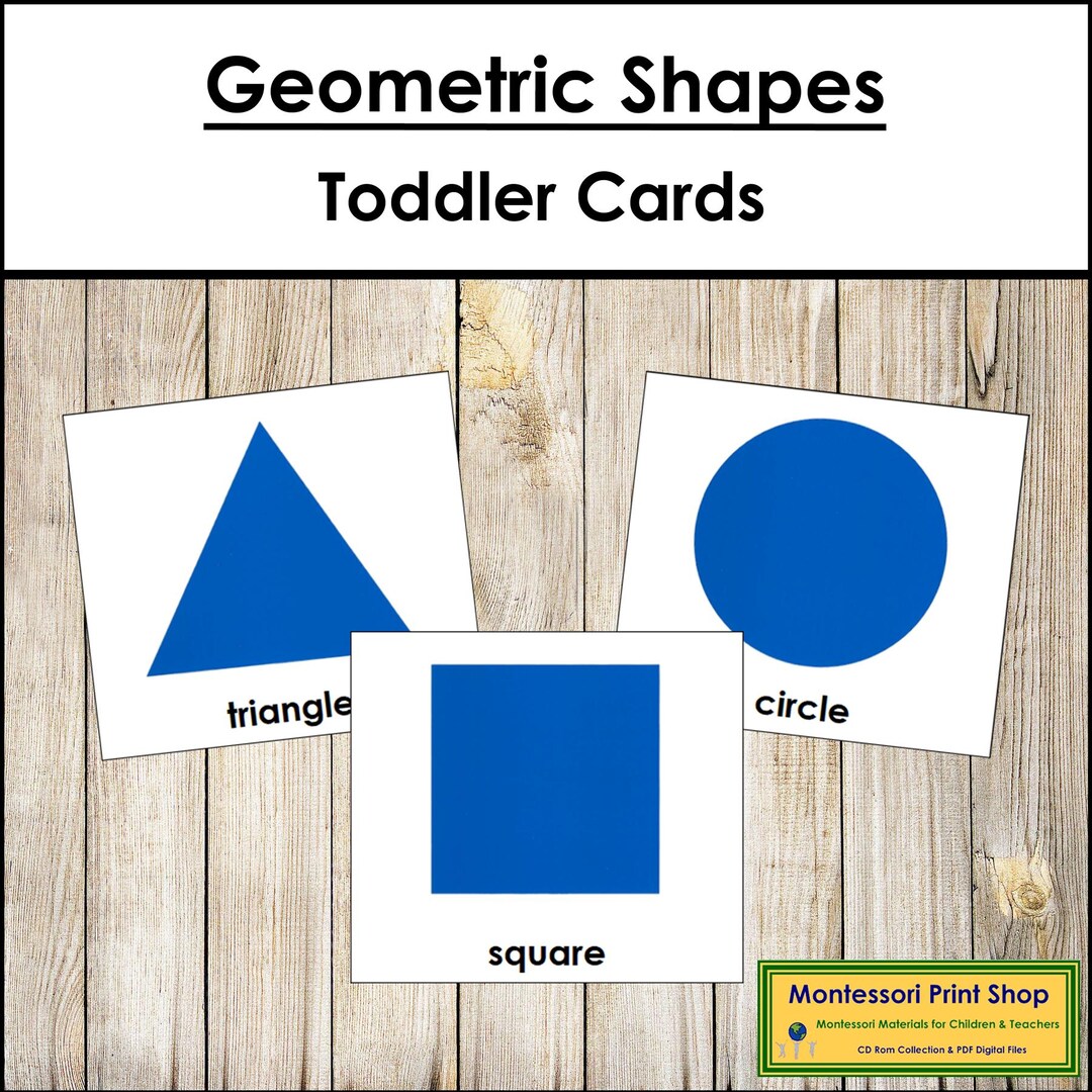 Geometric Shapes - Printable Toddler Montessori Cards (digital Download ...