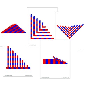 Montessori Red Rods & Number Rods Pattern Cards - Primary Sensorial ...