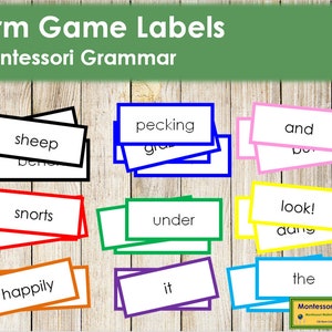 Montessori Farm Game Labels color-coded Montessori - Etsy