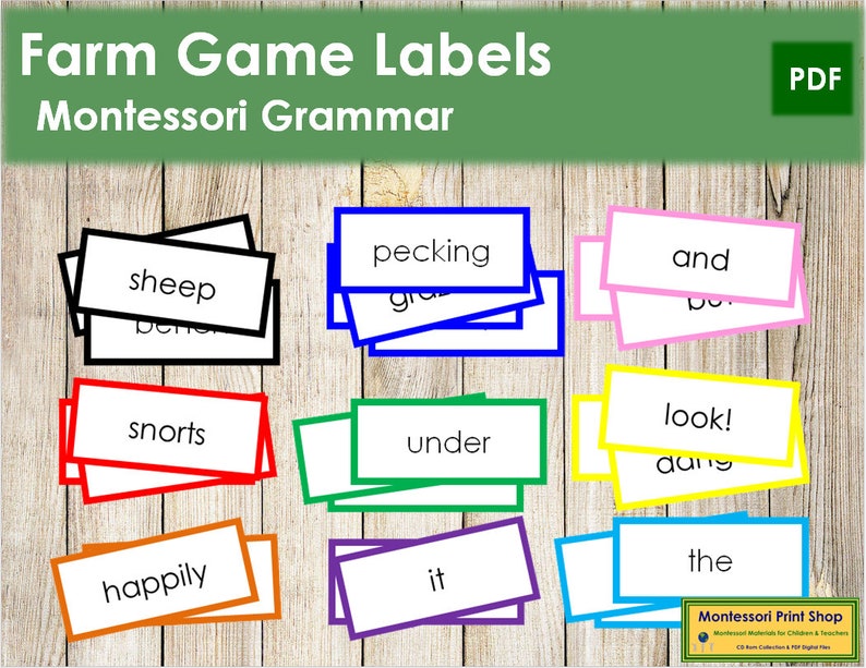 Montessori Farm Game Labels color-coded Montessori - Etsy Canada