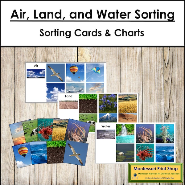 Montessori Land Air and Water - Etsy