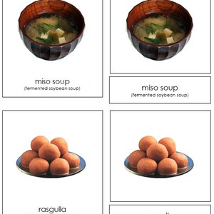 Foods of the World Bundle - Geography - Printable Montessori Cards ...