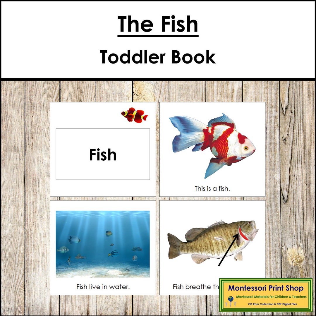 About Fish Book - Printable Toddler Montessori Material (digital ...