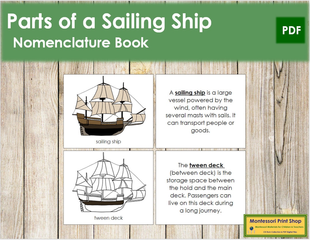 Parts of a Sailing Ship Nomenclature Book Printable - Etsy Ireland